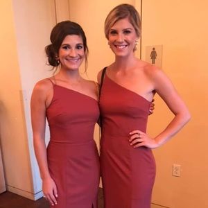 Amsale | Dresses | Amsale Sloan Bridesmaid Dress Cayenne | Poshmark
